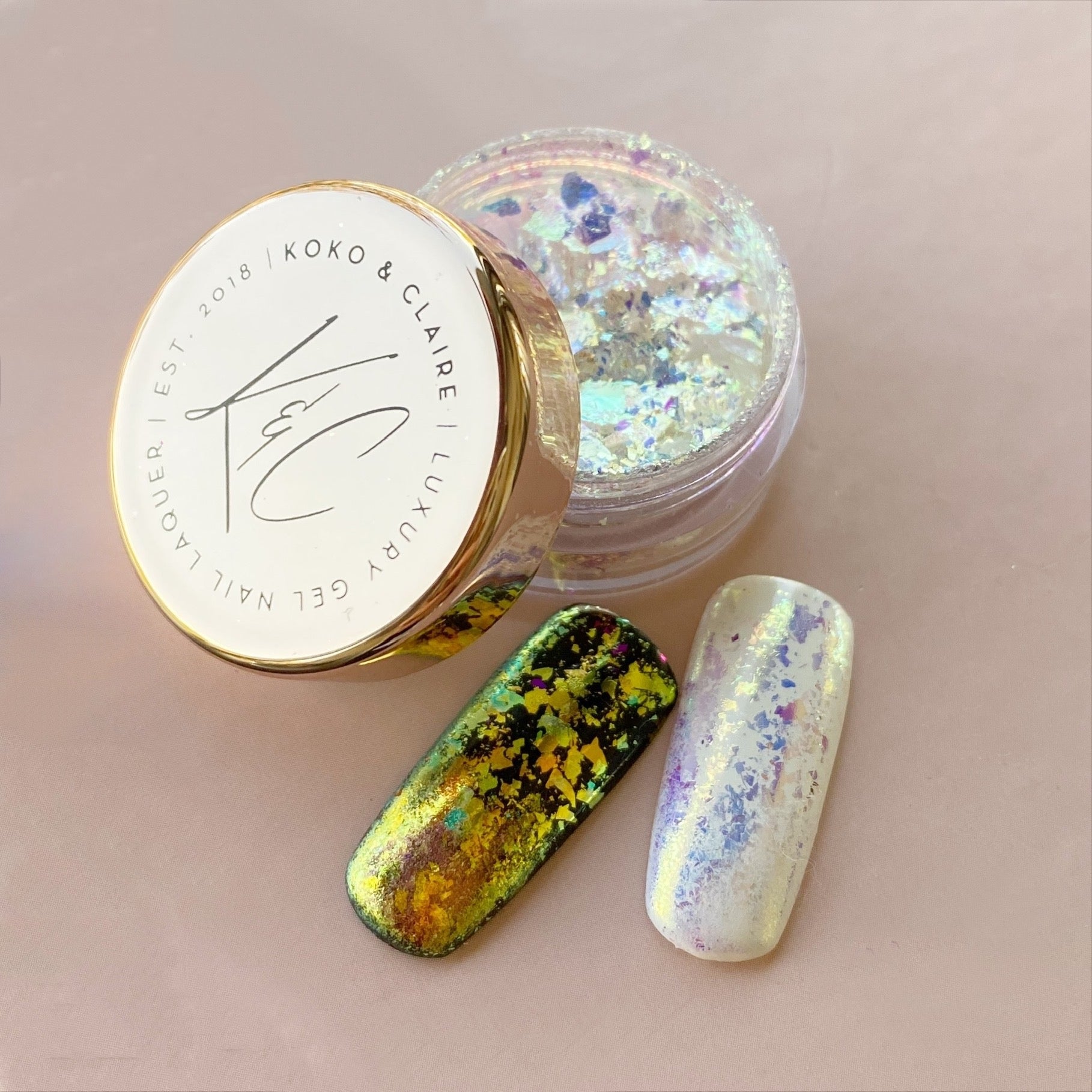 Golden - Chameleon Flakes - Chrome Pigment | Koko & Claire – Nail ...