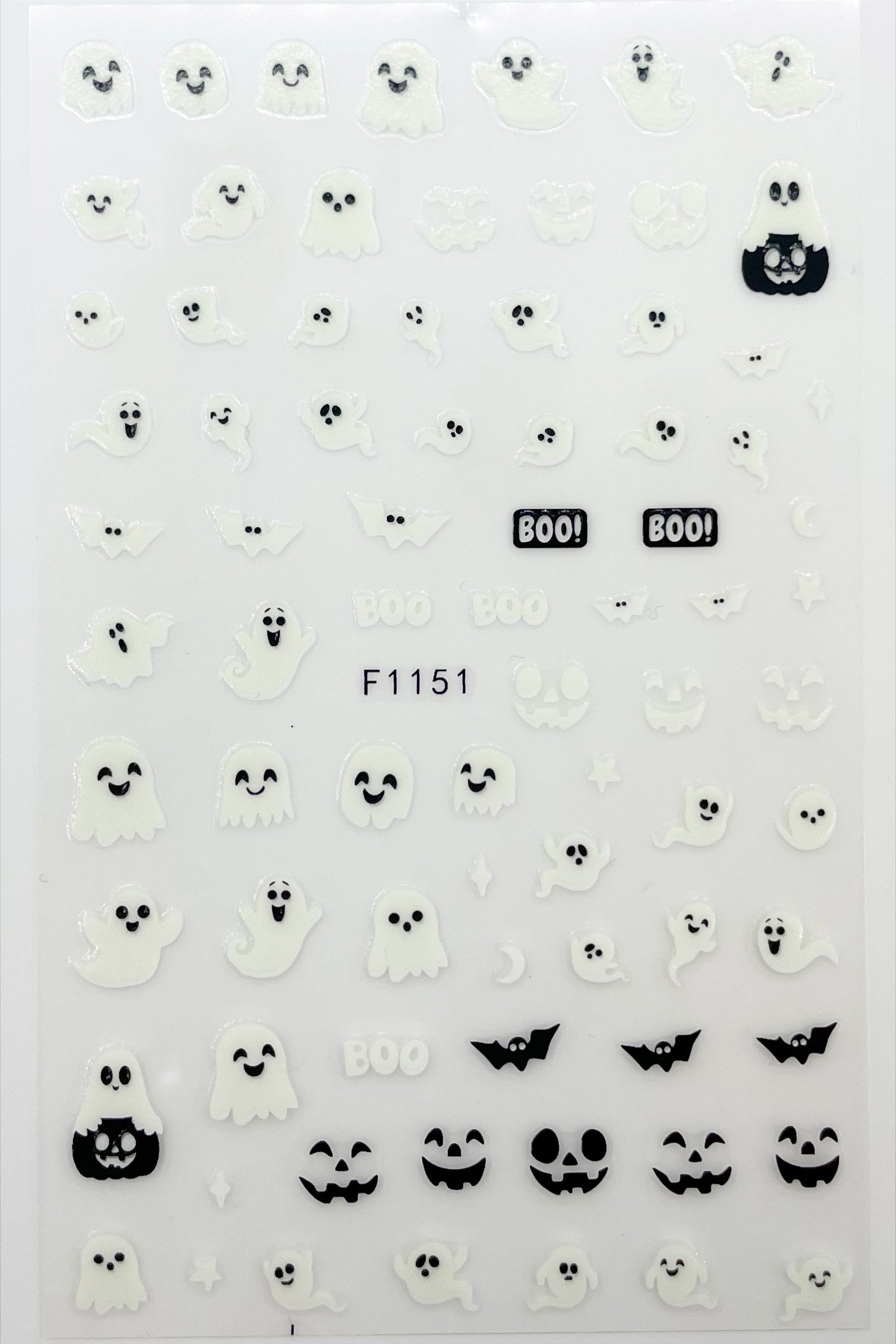 Spooky White Ghosts Decals | Lula Beauty – Nail Techniques