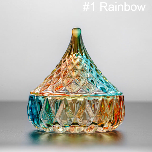 Glass Dishes with Lids ~ Clear, Holo and Rainbow | Desk Essentials ...