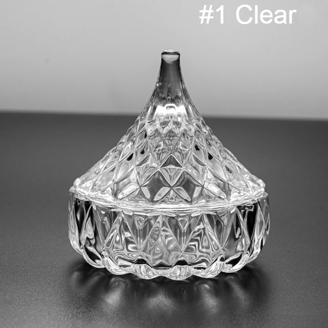 Glass Dishes with Lids ~ Clear, Holo and Rainbow | Desk Essentials ...