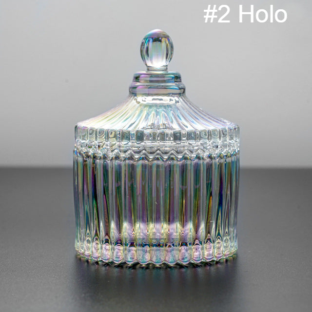 Glass Dishes with Lids ~ Clear, Holo and Rainbow | Desk Essentials ...