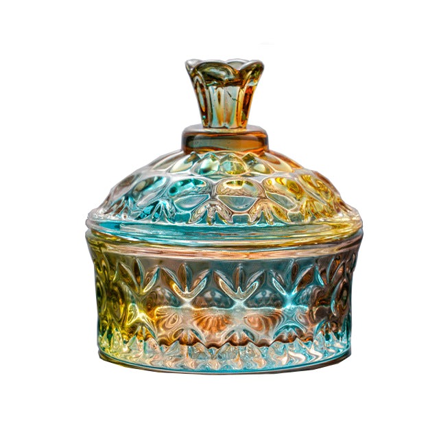 Glass Dishes with Lids ~ Clear, Holo and Rainbow | Desk Essentials ...