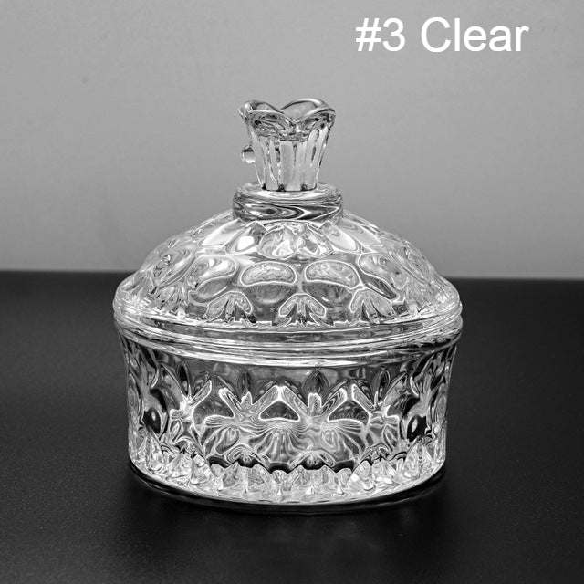 Glass Dishes with Lids ~ Clear, Holo and Rainbow | Desk Essentials ...