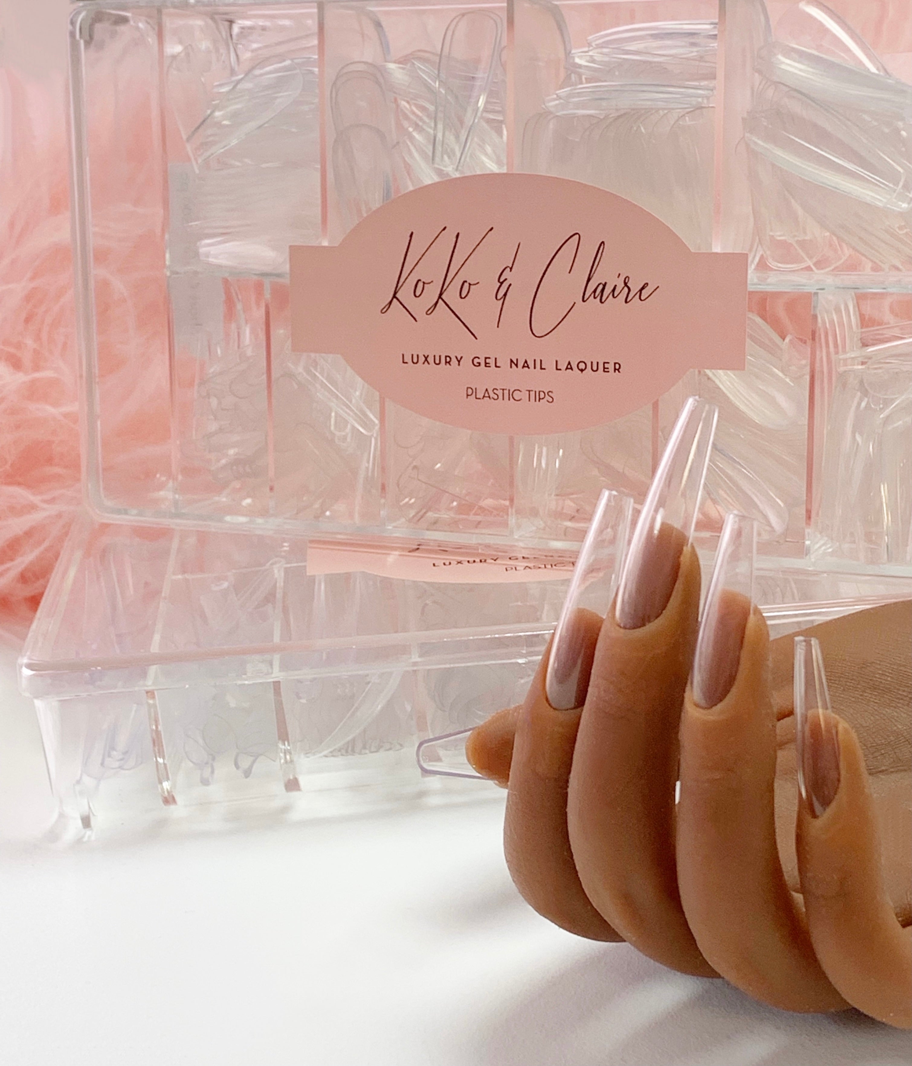 Clear Full Coverage Tips Box (for Display Hand)~ Koko & Claire – Nail ...