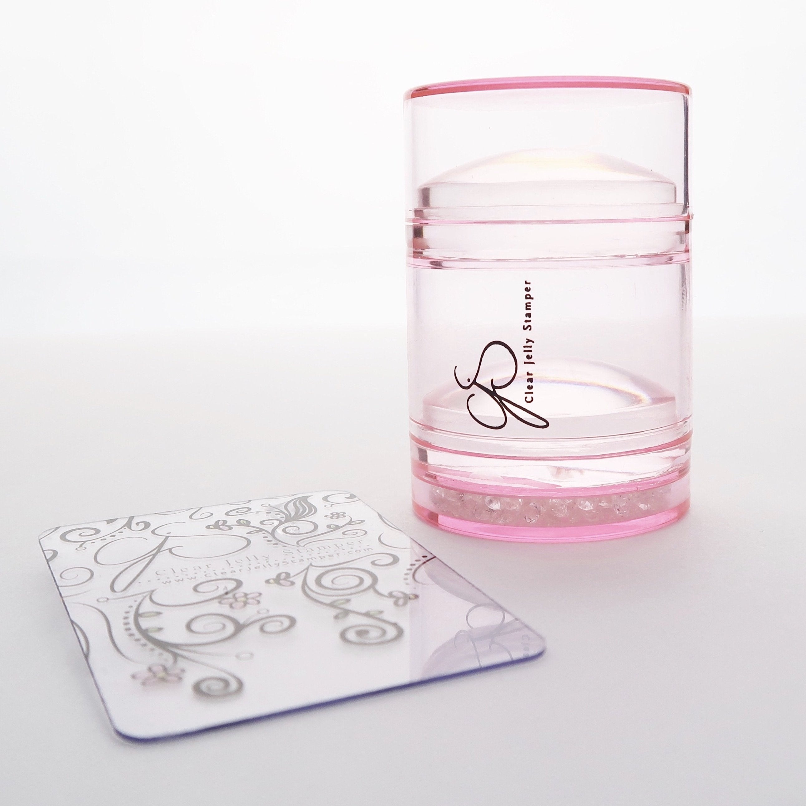 The Big Bling - XL Stamper - Pink | Clear Jelly Stamper – Nail Techniques